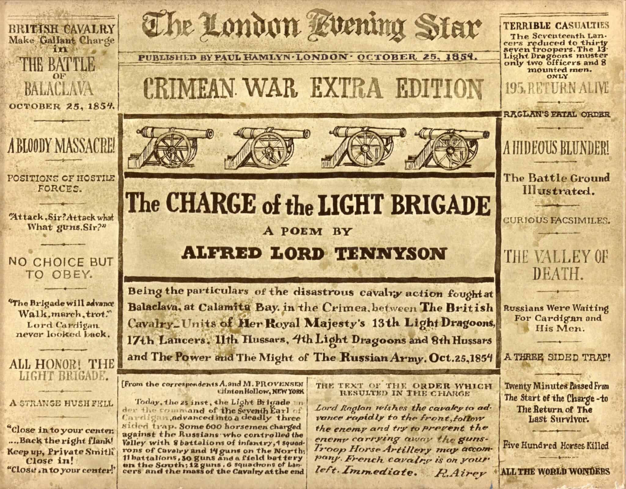 The charge of the light brigade Alfred Lord Tennyson - Boekenvinden.nl